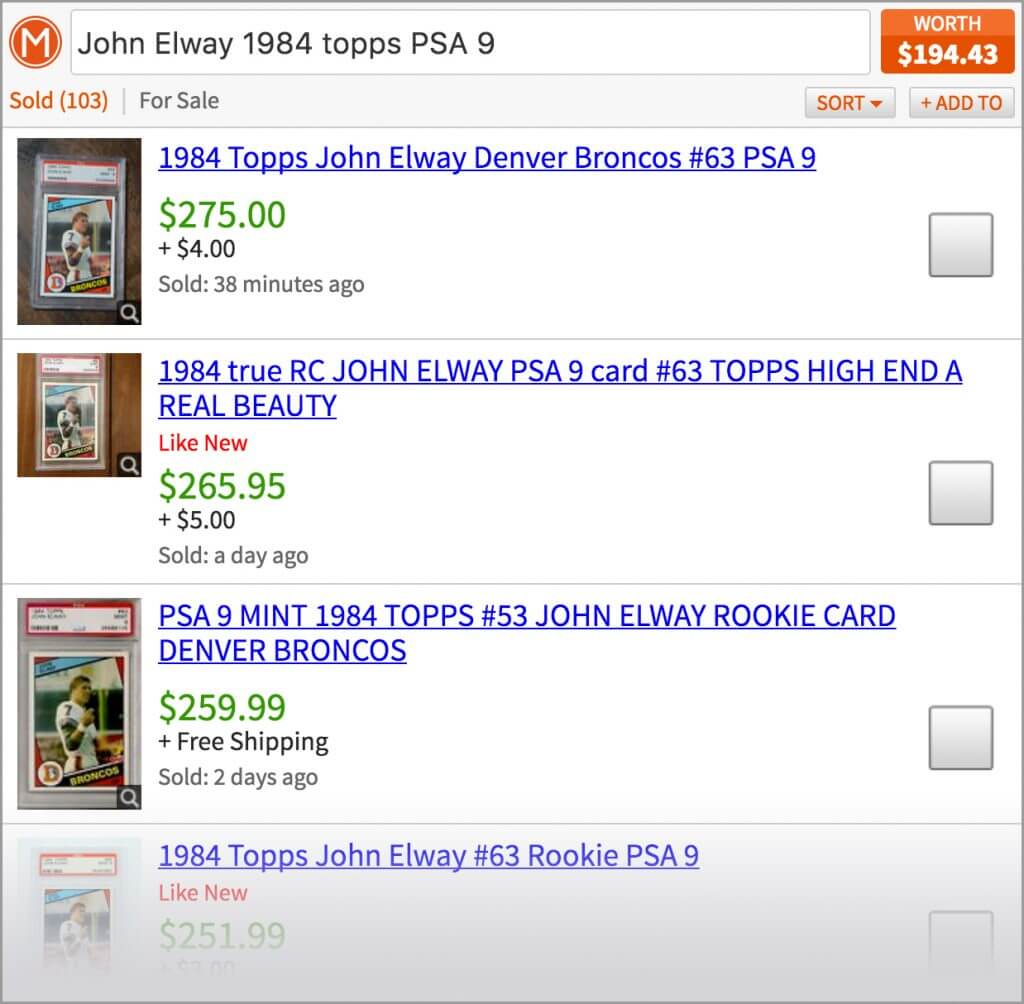 Football Card Price Guide - CardMavin